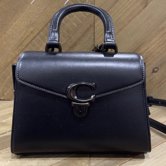 Coach | Bags | Coach Luxe Refined Calf Leather Sammy Top Handle 2 Black ...